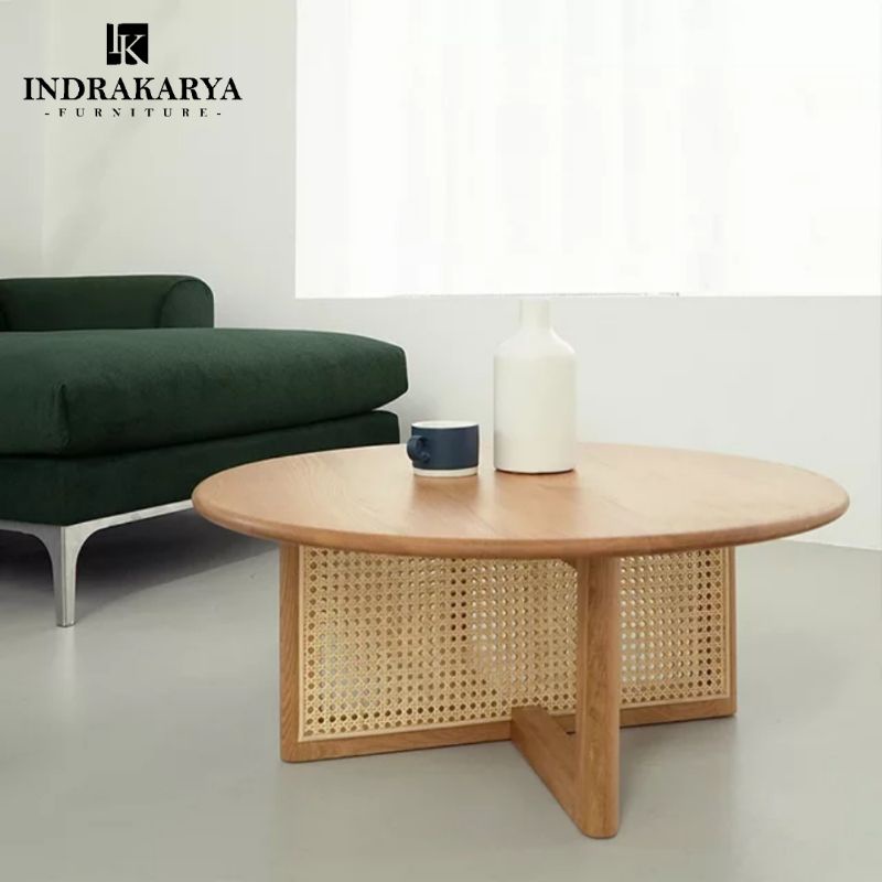 Jual Indrakarya-Meja Coffe Table Diameter 100cm Kayu Jati Solid ...