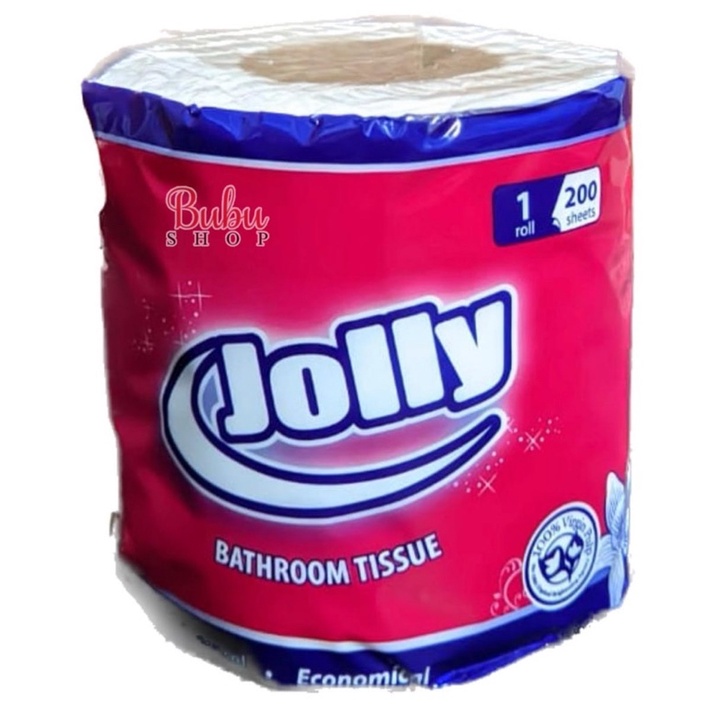 Jual tissue tisu jolly toilet roll embossed 200 sheets 1roll 2ply ...