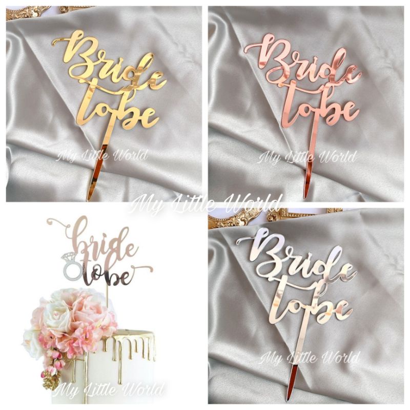 Jual Topper Bride To Be Bridal Shower Cake Hiasan Tusukan Kue Dekorasi ...