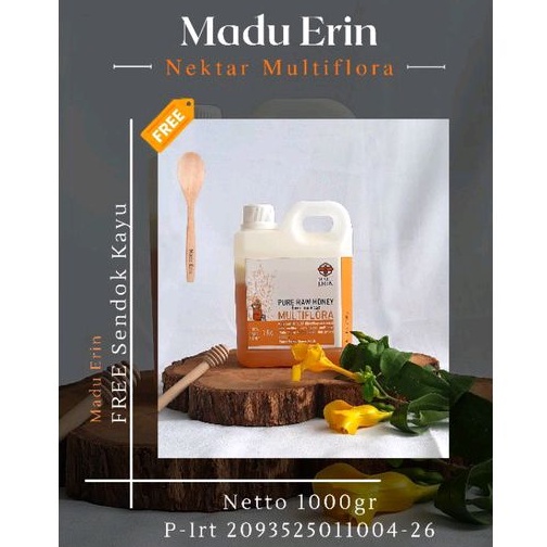 Jual Madu Erin Madu Murni Asli 1kg Mulltiflora. Standar SNI | Madu Erin ...