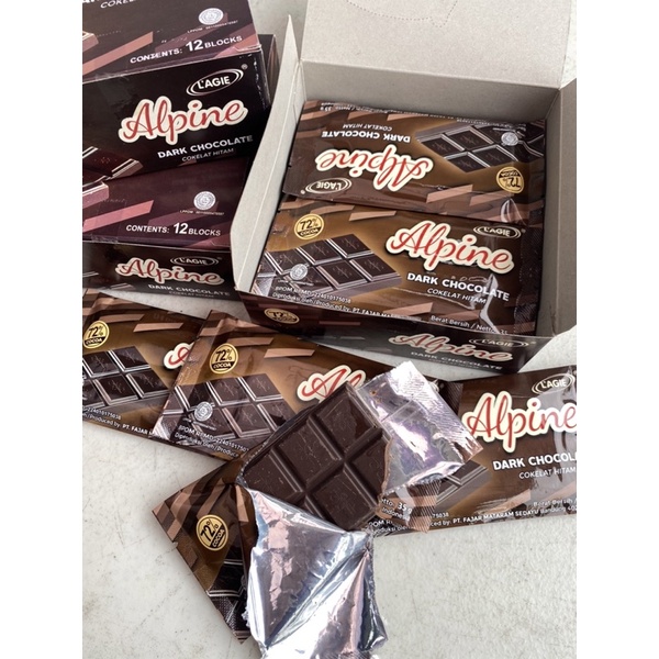 Jual Dark Chocolate Alpine 35gr coklat dark sehat | Shopee Indonesia