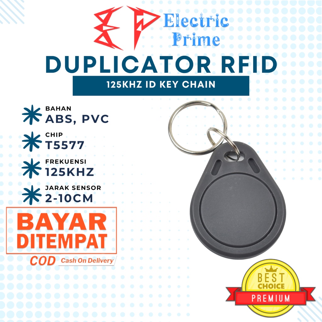 Jual RFID Keychain Tag Gantungan Kunci 125KHz Duplicator Keyfob Tag ...