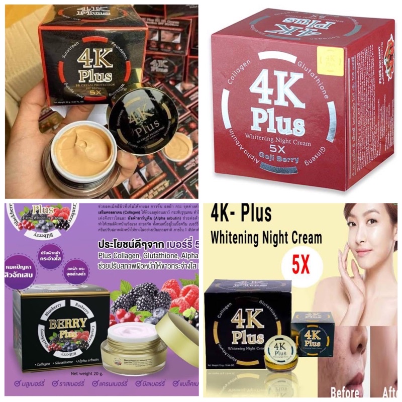 Jual 4K PLUS WHITENING CREAM SUNPROTECTION SPF 50/PA++ Original ...