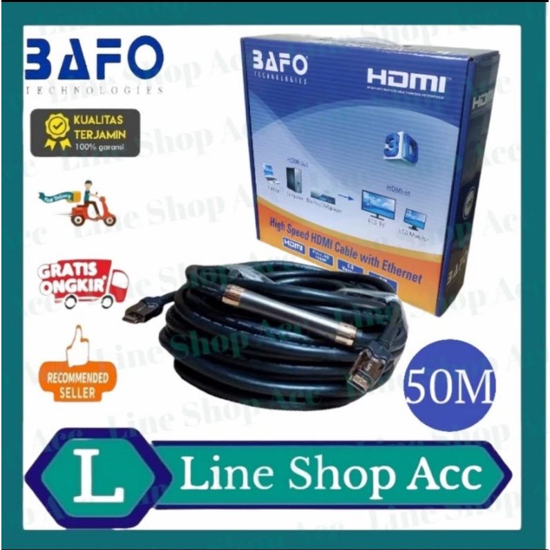 Jual Bafo Kabel Hdmi 50 Meter / BAFO Cable HDMI 50M | Shopee Indonesia