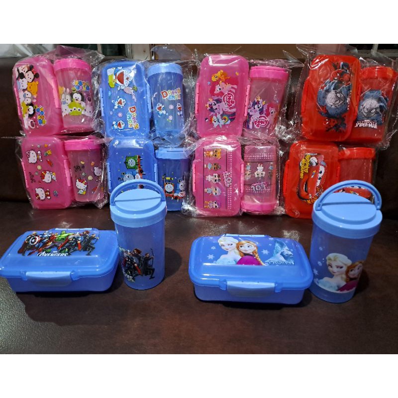 Jual TEMPAT MAKAN SET BOTOL KARAKTER/LUNCH BOX LUCU TK SD MURAH FREE ...