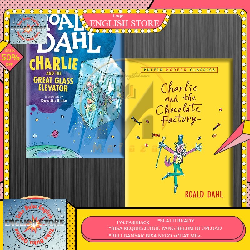Jual Charlie and the Chocolate Factory & The Great Glass Elevator ...