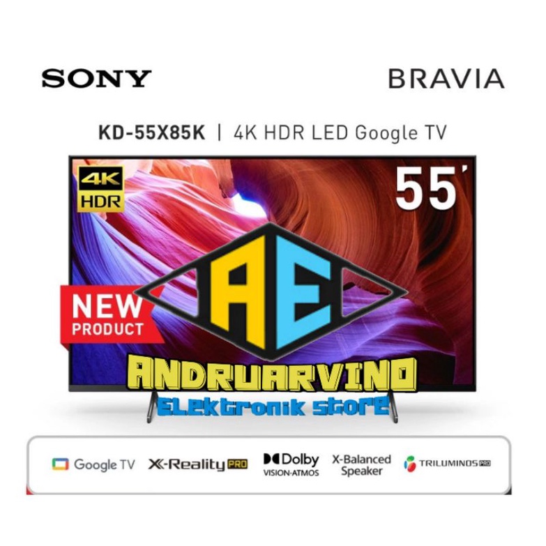 Jual SONY KD-55X85K / KD 55X85K / X85K 4K HDR Smart TV Google TV New 2022 | Shopee Indonesia