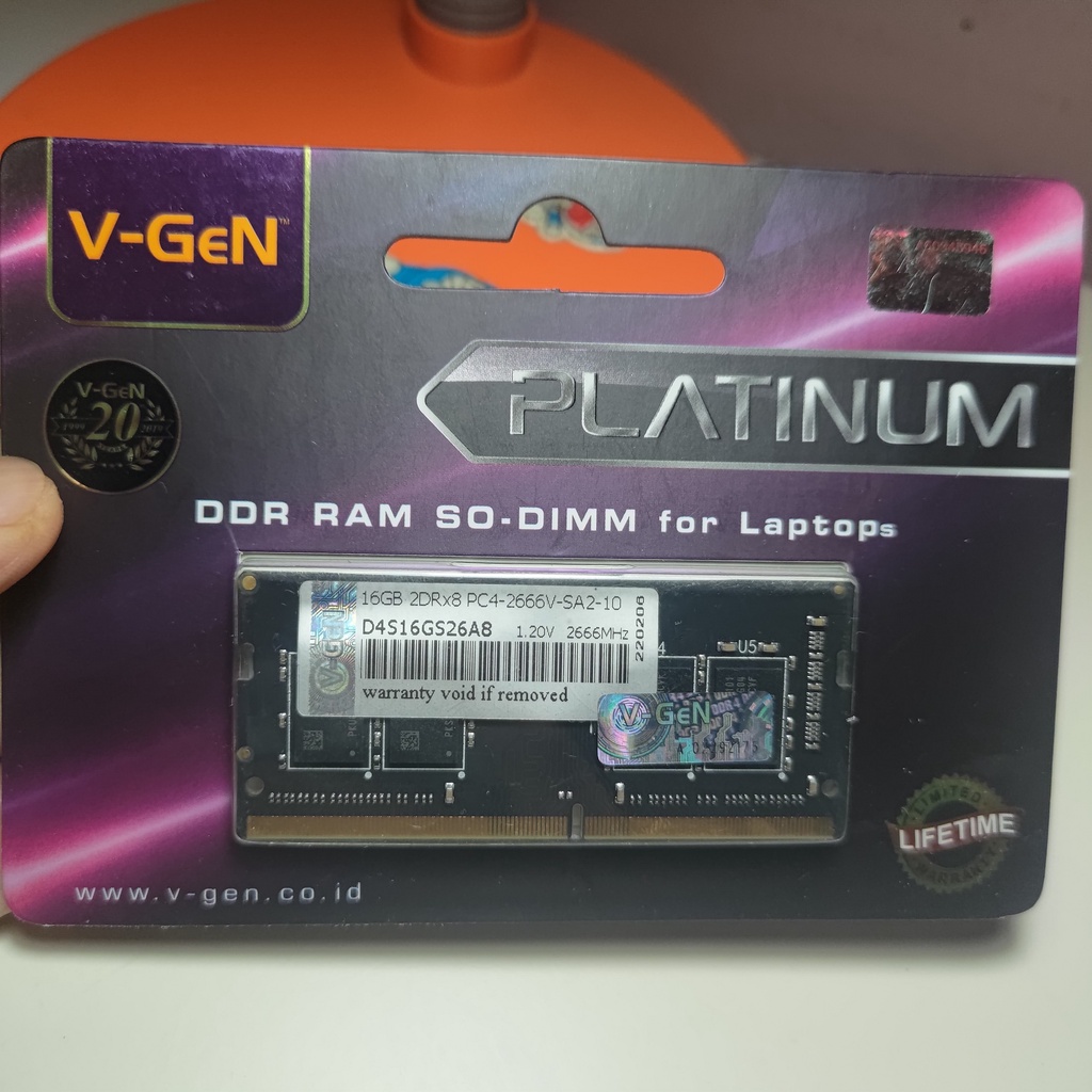 Jual Sodimm Vgen V-gen Platinum 16GB DDR4 2666 resmi | Shopee Indonesia