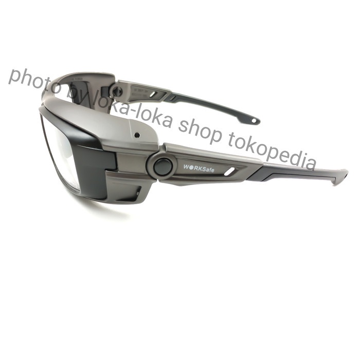 Jual kacamata frame minus safety worksafe seri vector 3062 abu-abu ...