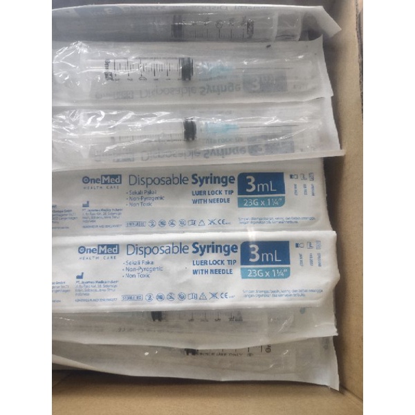Jual ONE MED spuit/ ukuran 1ml/ ukuran 3ml/ ukuran 5ml/ ukuran 10ml ...
