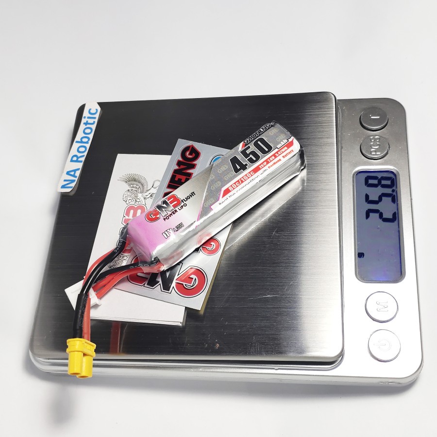 Jual Baterai Lipo GNB 450mAh 2S 80C 7.6V HV Long Type | Shopee Indonesia