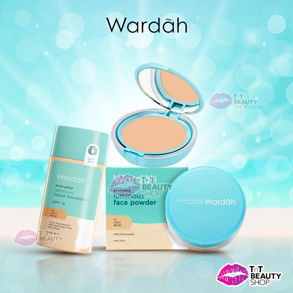 Jual Wardah Everyday Luminous SERIES | Liquid Foundation - Loose Powder - Two Way Cake | TnT ...