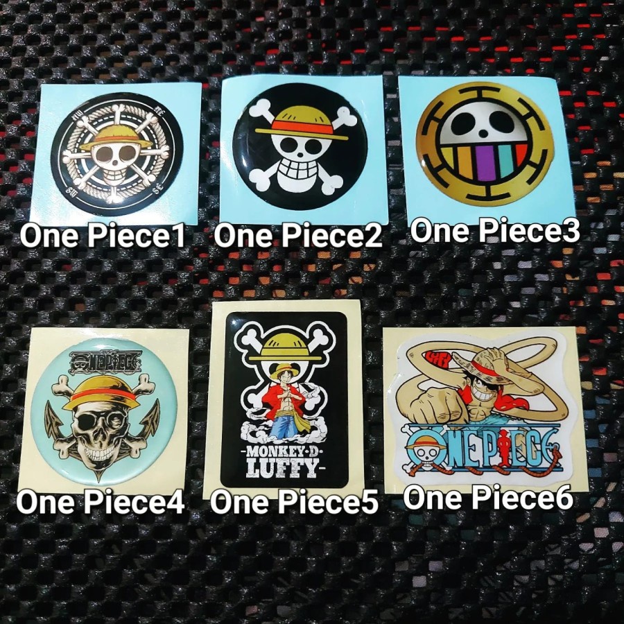Jual Sticker Timbul Resin One Piece Luffy Anime Stiker Logo Lentur 3D ...