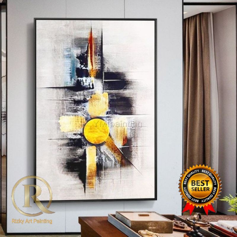 Jual Lukisan Abstrak 80x120 cm plus Frame | Shopee Indonesia