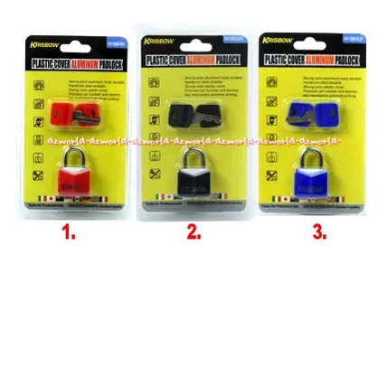 Jual Krisbow Plastic Cover Alumunium Padlock 20mm Gembok Mini Kecil Tas ...