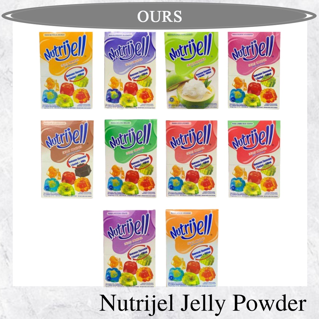 Jual Nutrijell Nutrijel Jelly Powder Instant Agar Agar All Varian Rasa ...