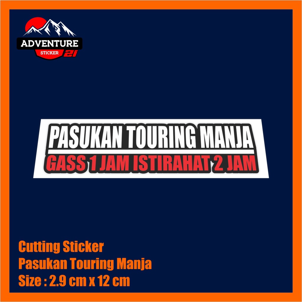 Jual Stiker Cutting Pasukan Touring Manja | Shopee Indonesia
