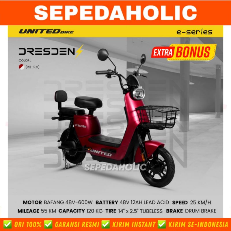 Jual Sepeda Listrik UNITED DRESDEN Electric E Bike 600 Watt | Shopee ...