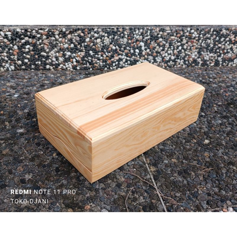 Jual Box Tissue/ Kotak Tissue/ Tempat Tissue/ Wadah Tissue Kayu Pinus ...