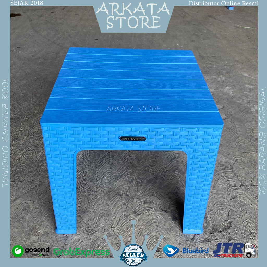 Jual Mapan 45 - Meja Teras Plastik Napolly Motif anyaman Rotan | Meja ...