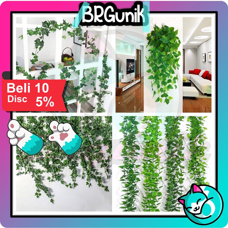 Jual BRGUNIK Daun Rambat Palsu Artificial Plastik Sulur Daun Imitasi ...