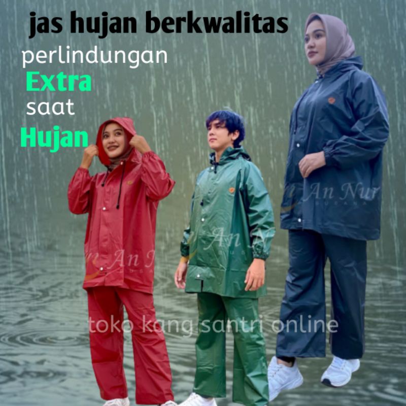 Jual jas hujan ujan mantel mantol raincoat anti rembes bocor setelan stelan pria wanita dewasa ...