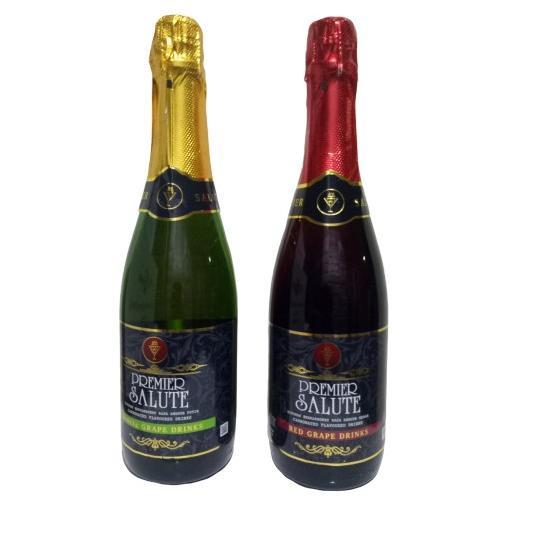 Jual Laku keraz--PREMIER SALUTE RED GRAPE | WHITE GRAPE DRINK 750ml | SPARKLING | Shopee Indonesia