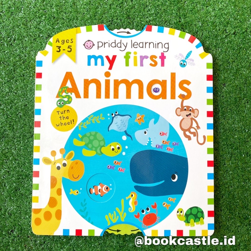 Jual PRIDDY my first animals book with interactive turn the wheel ...