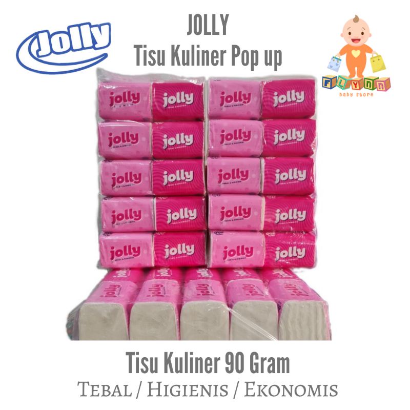 Jual 1 pcs Tisu Kuliner Jolly Pop Up 90 gram Tisu Restoran Tisu Makan ...
