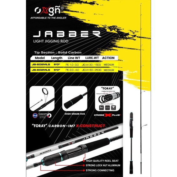 Jual JORAN PANCING JIGGING OXGN JABBER 602 | PE. 1-3 & PE. 2-4 | 180 CM ...