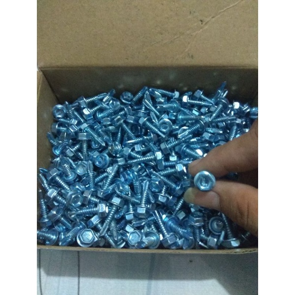 Jual Baut Roofing Baja Ringan 10x19 LL 1.BOX 800PCS | Shopee Indonesia