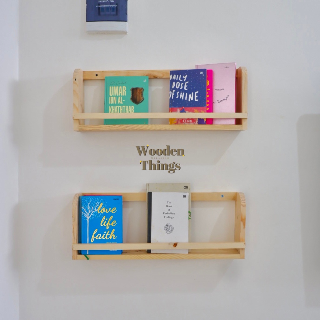Jual Rak Buku Bahan Kayu Aesthetic / Rak Buku Ala Pinterest | Shopee ...