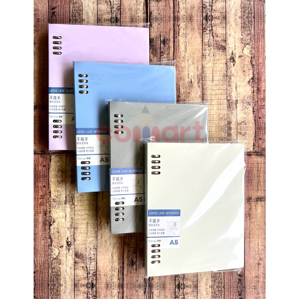 Jual Map Binder Wengu B1010 A5 B5 Polos Berwarna Pastel Ring Besi ...