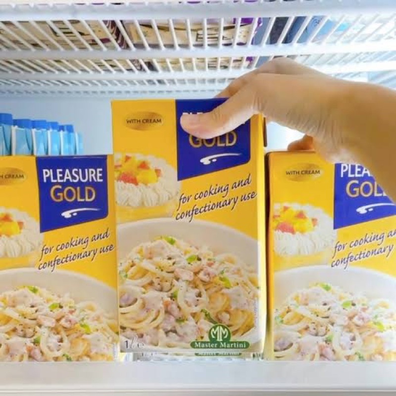 Jual PLEASURE GOLD COOKING CREAM 1L | Shopee Indonesia