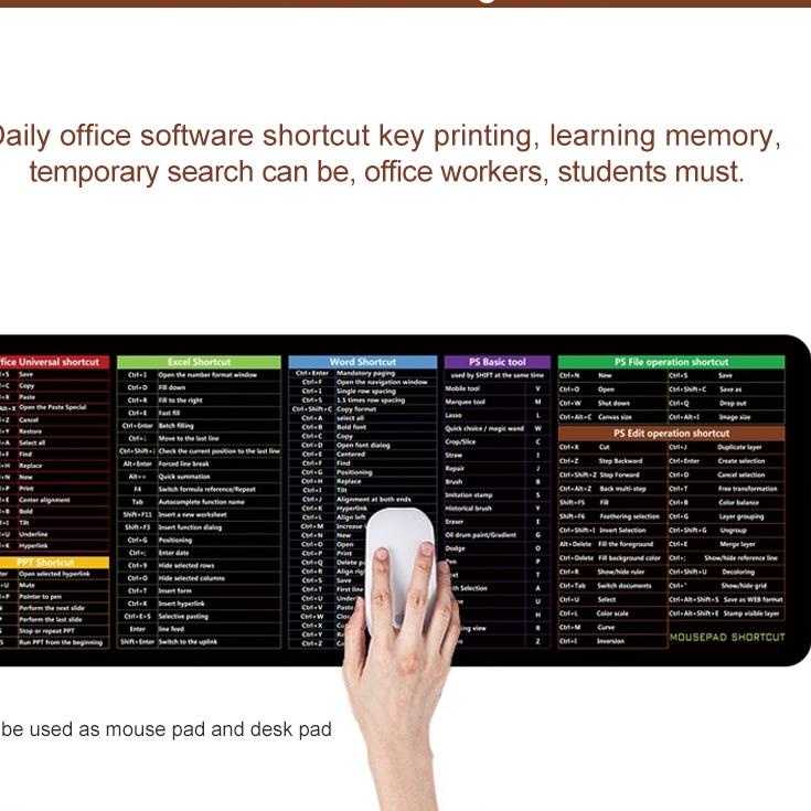 Jual Jual 8C9YB bonkyo Mouse Pad Oversized Shortcut Key Pattern ...