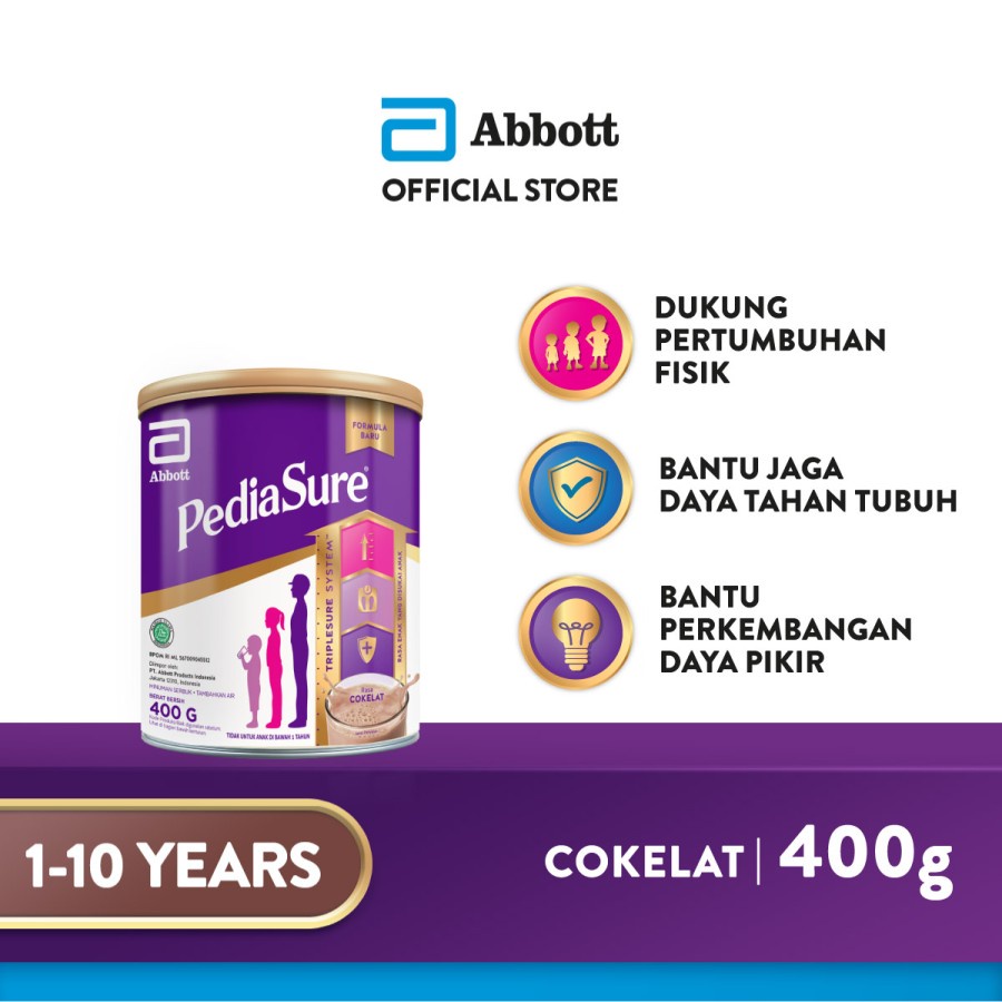 Jual SUSU ANAK - Pediasure Triplesure / Pediacomplete Vanilla / Madu / Coklat 400g/ 850g ...