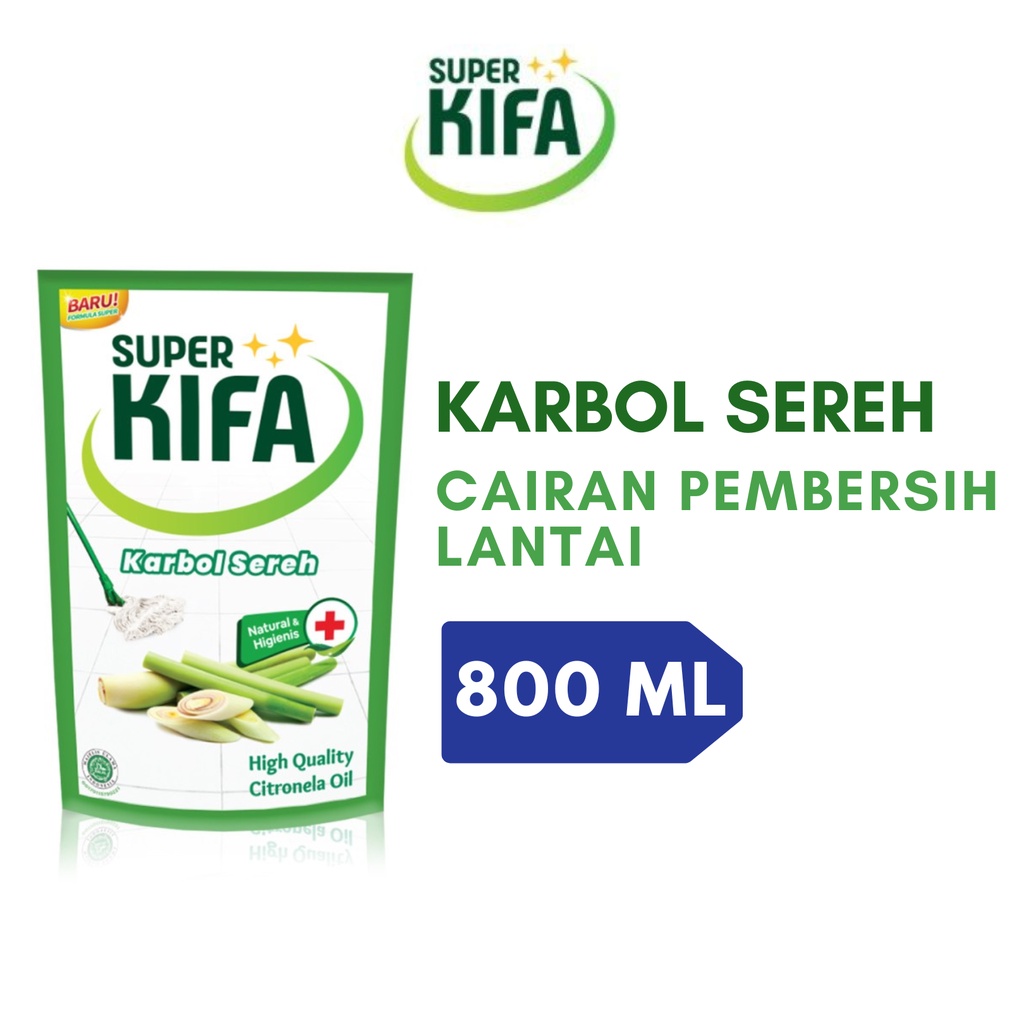 Jual Superkifa Karbol Sereh Pembersih Lantai 800 ml | Shopee Indonesia