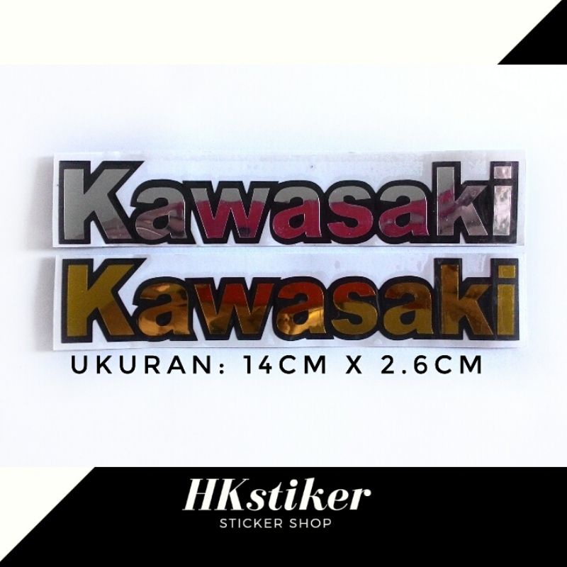 Jual Stiker Cutting Kawasaki Tulisan 14CM Cutting Sticker Untuk Stiker ...