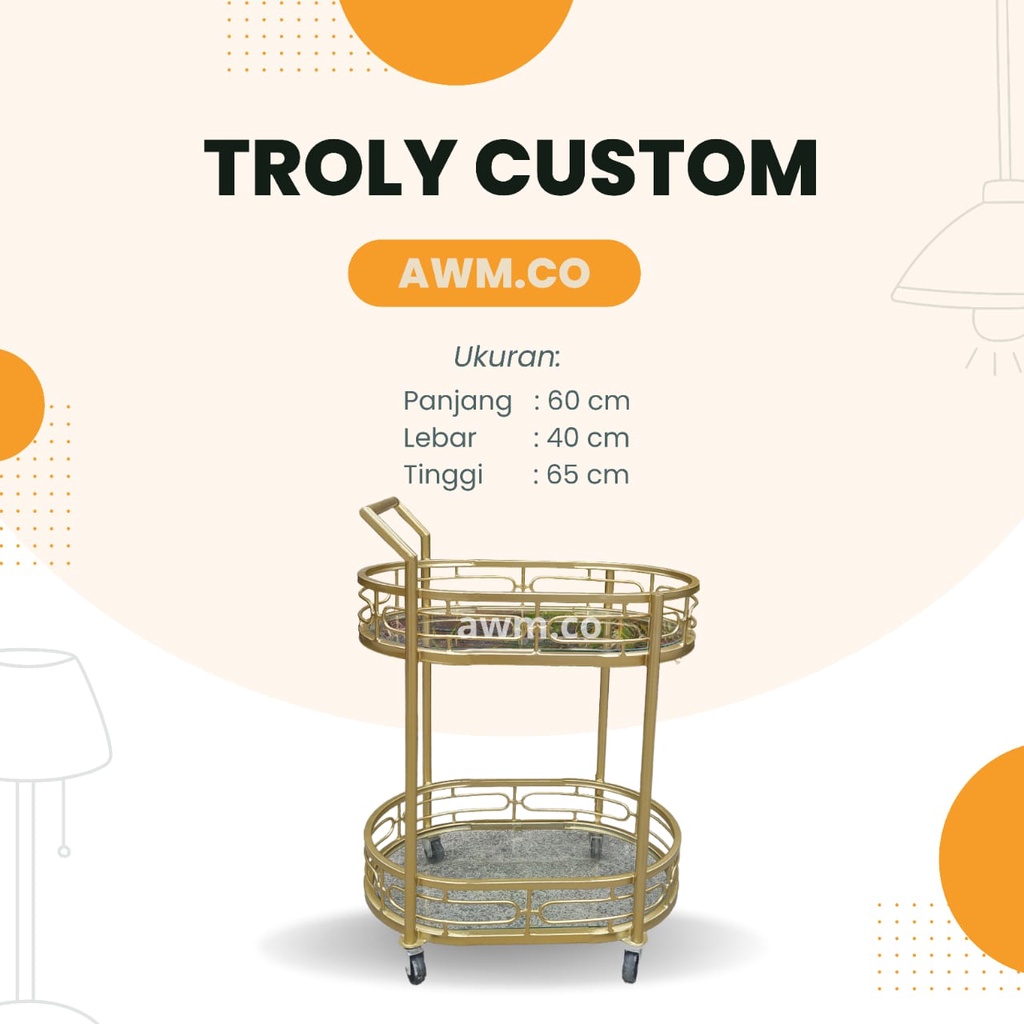 Jual Troly Custom Cocok Untuk Furniture Ruangan Rumah Home Decoration ...