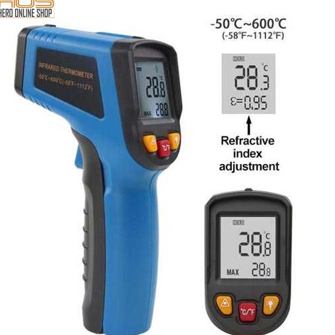 Jual Pengukur Suhu Panas Thermogun Thermometer Industri Termometer ...