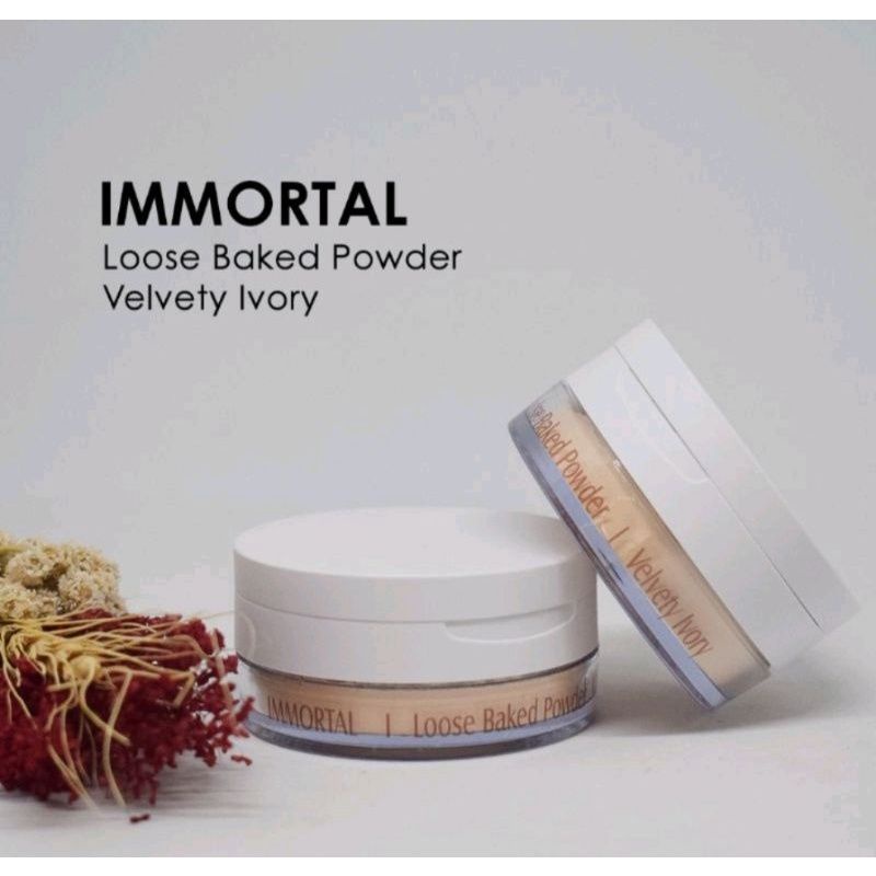 Jual immortal baked loose powder crystal natural / vivid ivory | Shopee ...