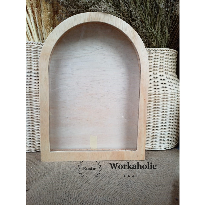 Jual Bingkai Frame 3D Setengah Lingkaran Jendela Mahar Dinding Rustic ...