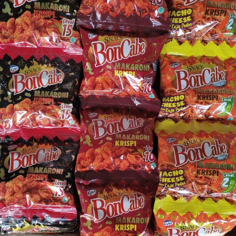 Jual Snack Bon Cabe Makaroni krispi 30gr ( 1 renceng isi 10 pcs ...