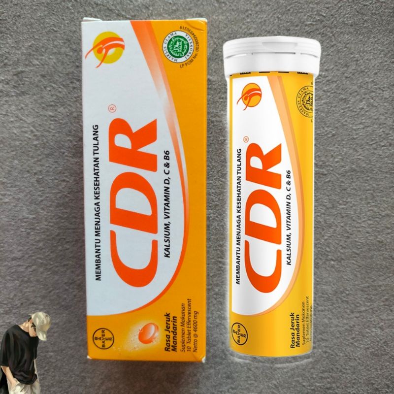 Jual [NEW] CDR Suplemen Kalsium Tulang Gigi Rasa Jeruk 10 Tablet ORI ...