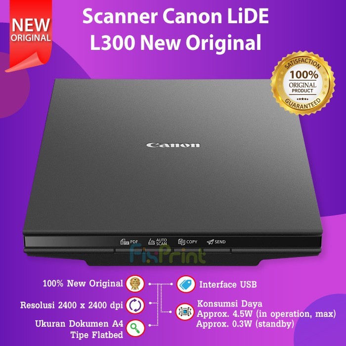 Jual Scanner Resmi Canoscan Lide L300 Flatbed Scanner Canon A4 ...