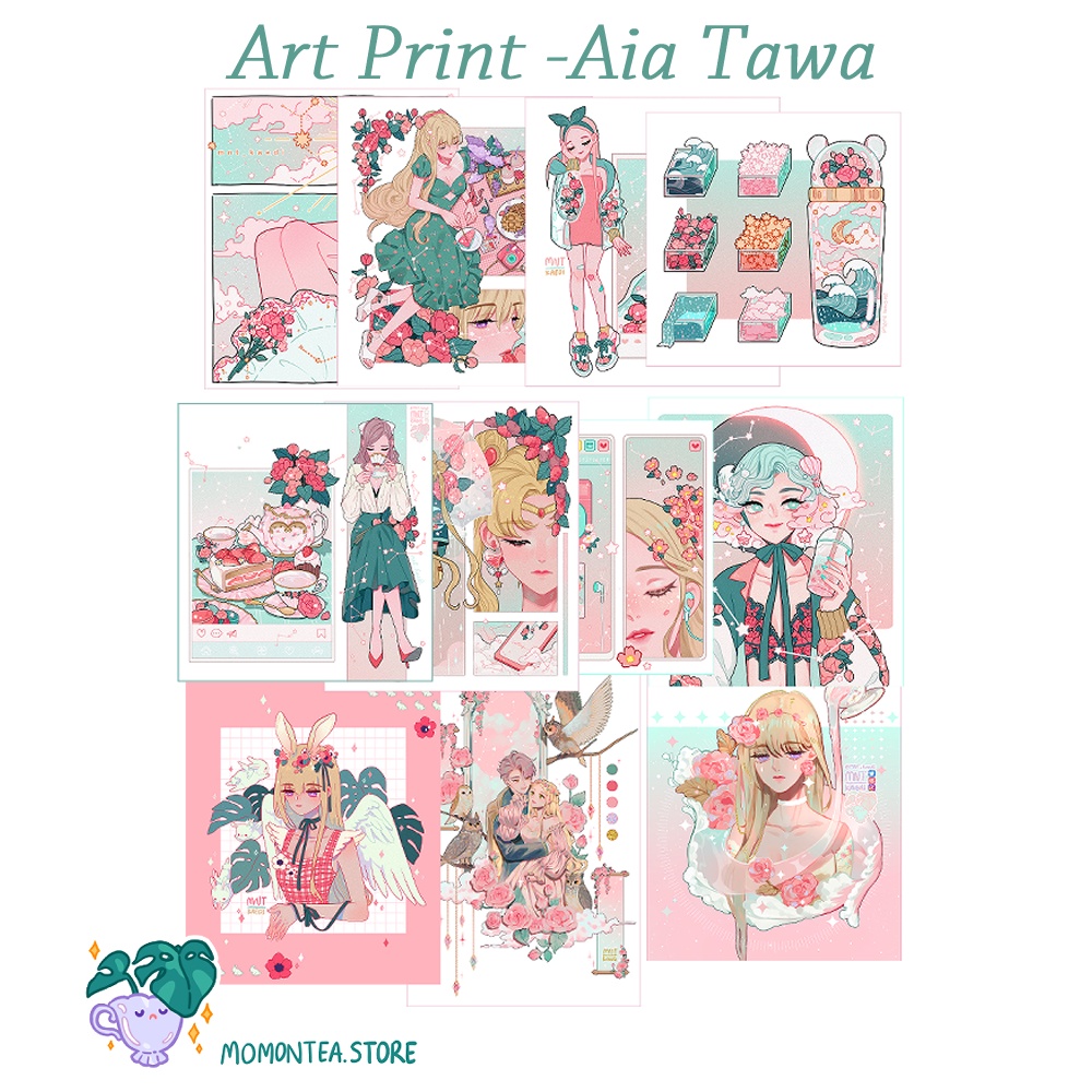 Jual Aia Tawa - Art Print Glitter Aesthetic Cantik Lucu | Shopee Indonesia
