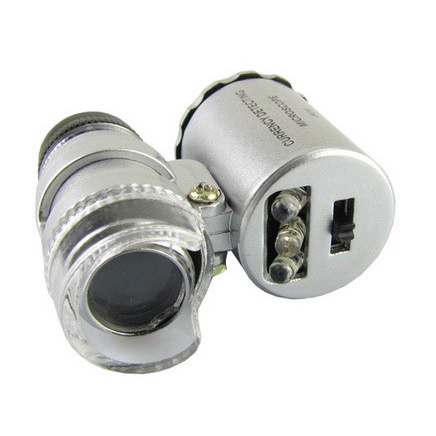 Jual Mini zoom 60X LED Light Microscope + UV ultraviolet mikroskop akik ...