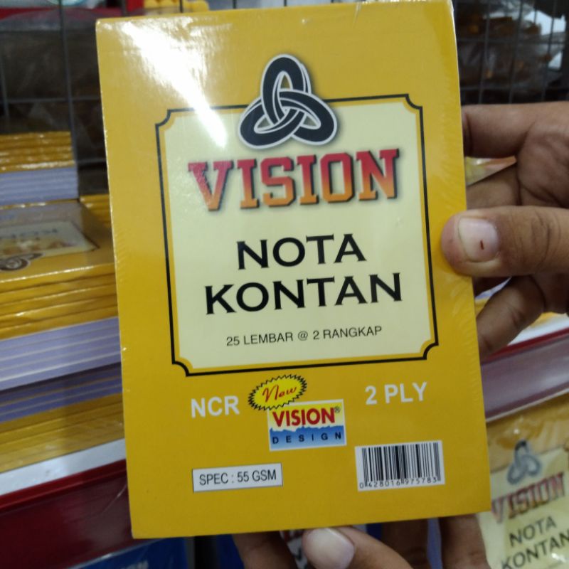 Jual VISION NOTA KONTAN NCR 25 LEMBAR 2 RANGKAP 55 gsm | Shopee Indonesia