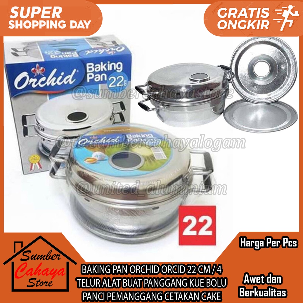Jual BAKING PAN ORCHID BEKING FAN ORCID 22 CM / 4 TELUR LOYANG ALAT ...