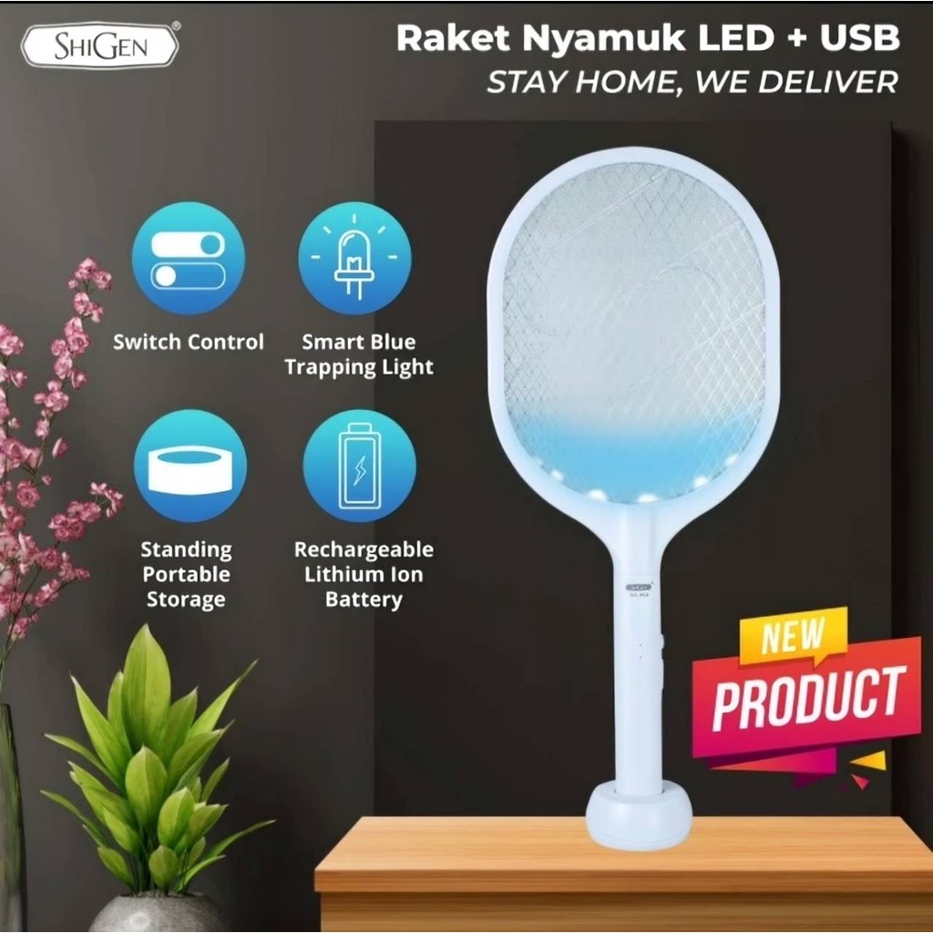 Jual RAKET NYAMUK SHIGEN SG-958 / SG 958 USB CHARGE / HOLDER RAKET ...